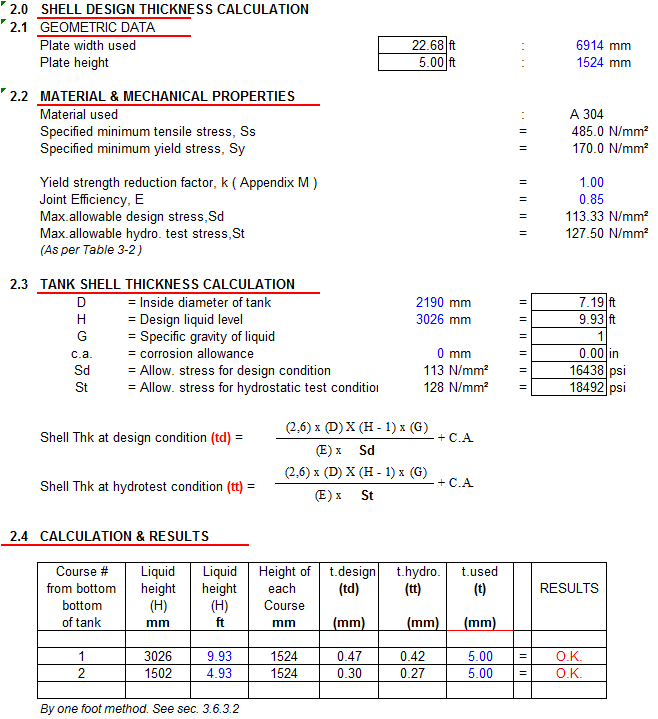 Api 650 tank design calculation xls - rewalines Api 650 tank design calculation xls - rewalines