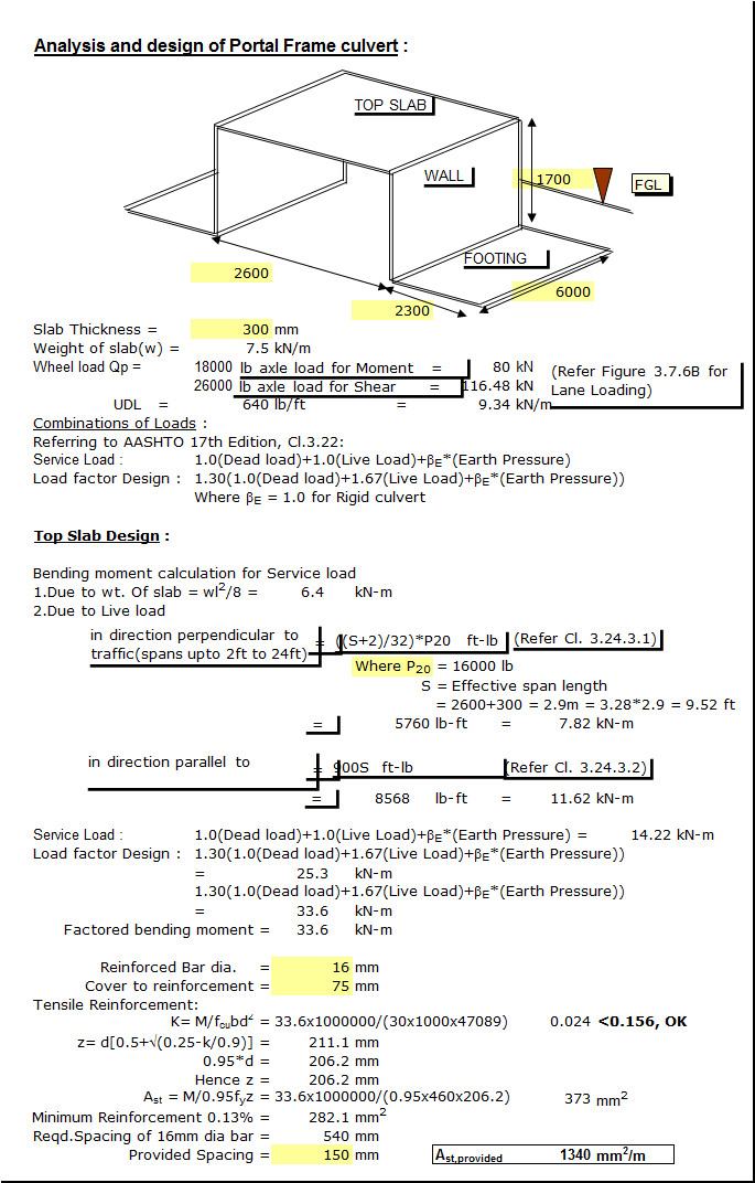 Single span portal culvert